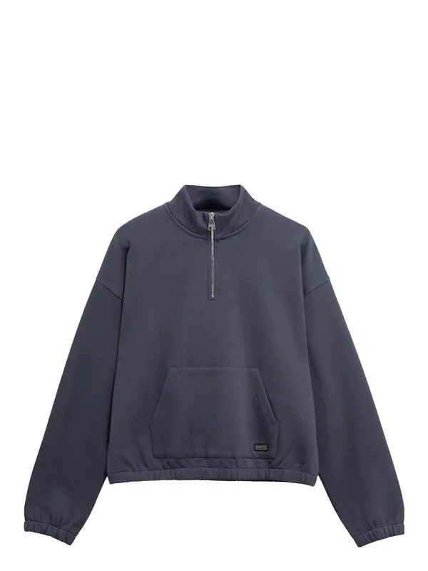 Barbour International Quarter Zip Fleece Sweater - Black