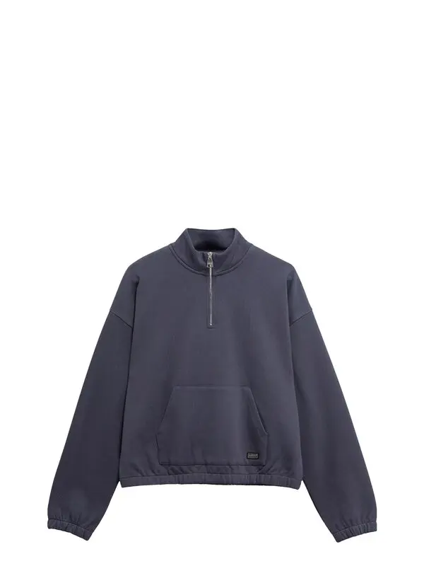 Barbour International Quarter Zip Fleece Sweater - Black