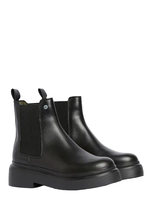 Barbour Solid Color Ankle Boots - Black