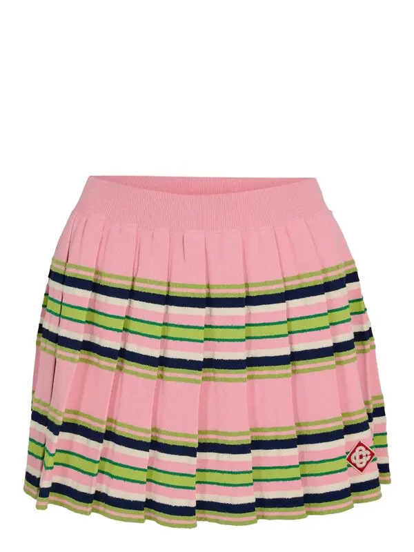 Casablanca Pleated Mini Skirt - Pink