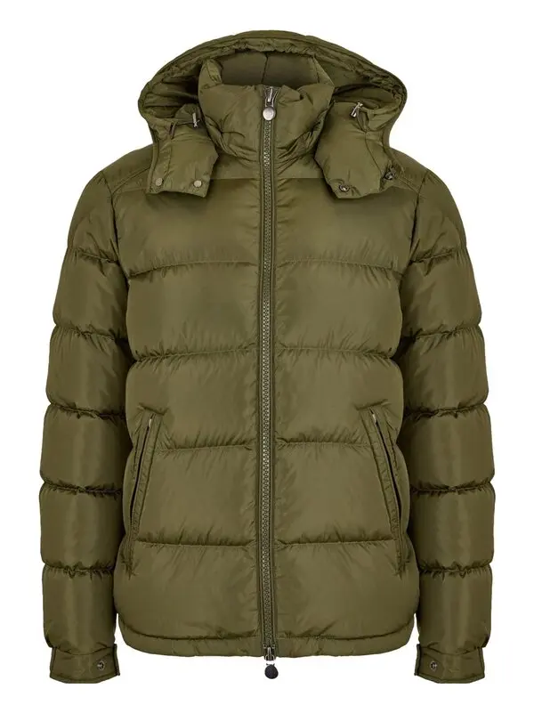 Moncler Maya Down Short Puffer Jacket With Detachable Hood - Green