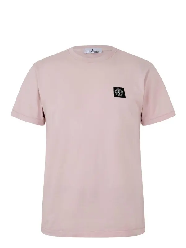Stone Island Slimming Cotton T-shirt - Pink