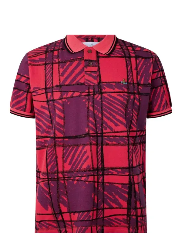 VIVIENNE WESTWOOD Printed Short-sleeve Polo Shirt - Red