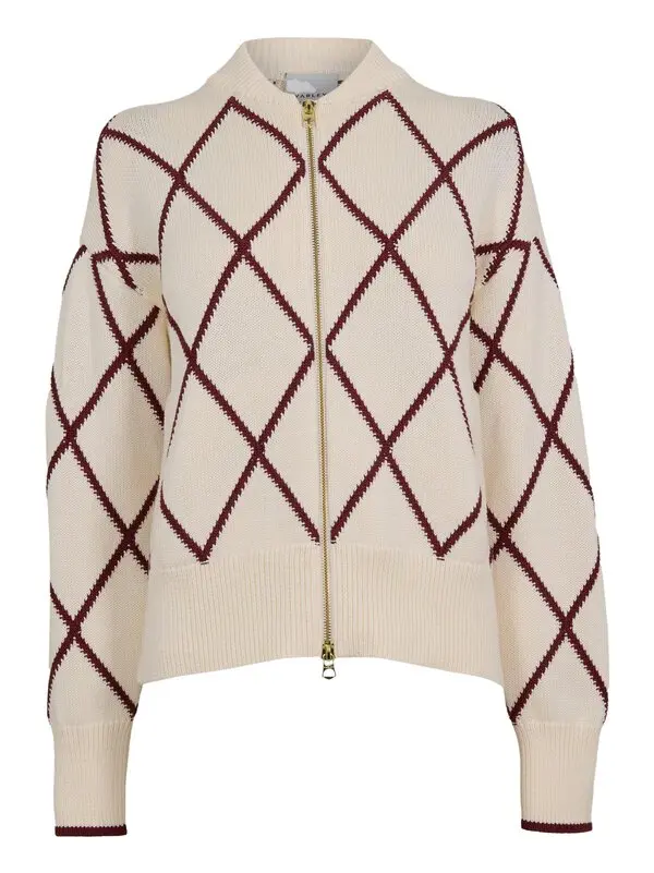 Varley Long Sleeve Zip Up Knit Top - No