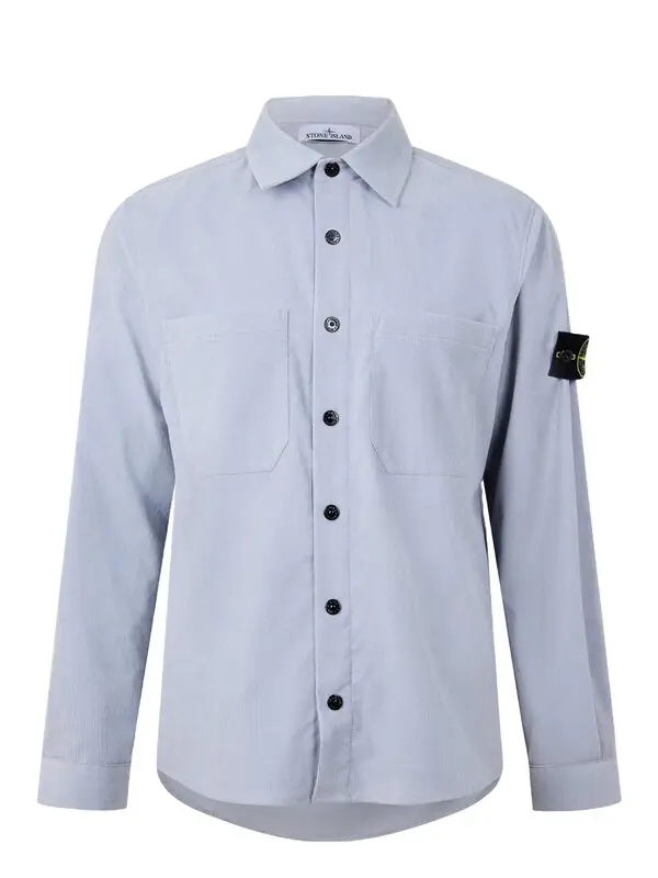 Stone Island Sleeve Button Down Shirt - Blue