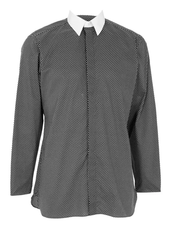 TOM FORD Long Sleeve Patterned Shirt - Black