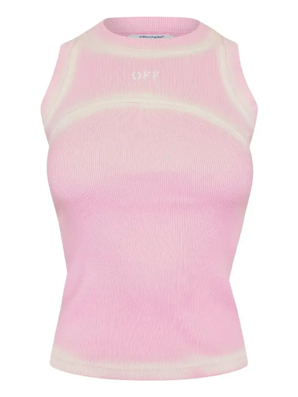 Off-White Logo Crew Neck Vest - Pink