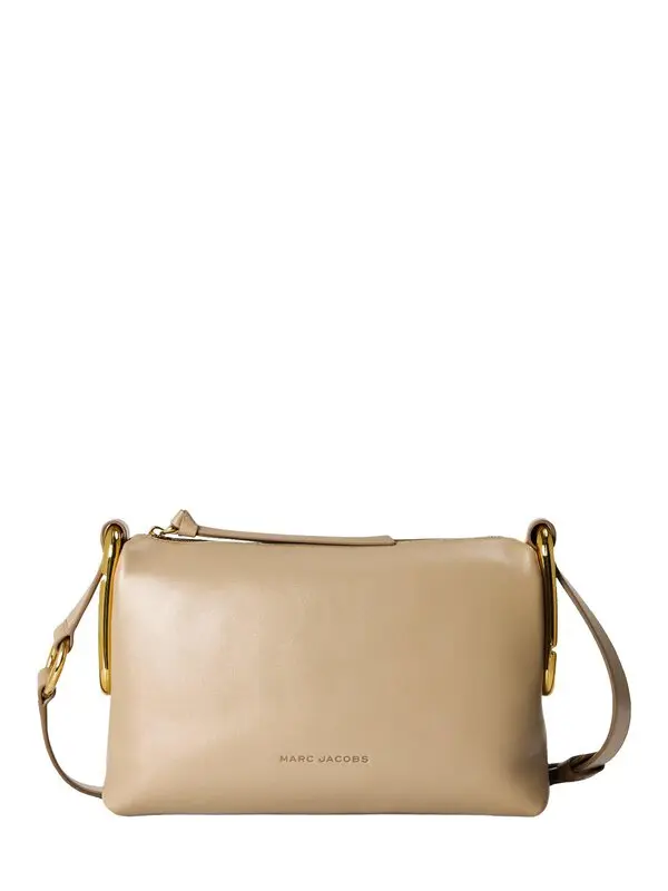 Marc Jacobs Leather Crossbody Bag With Gold Tone Hardware - Nude