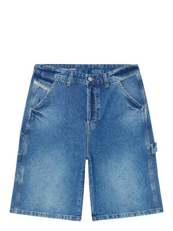 DIESEL® Mid-length Denim Shorts - Blue