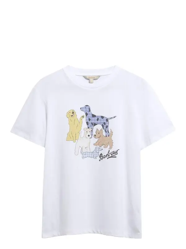 Barbour Printed Crew Neck T-shirt - White