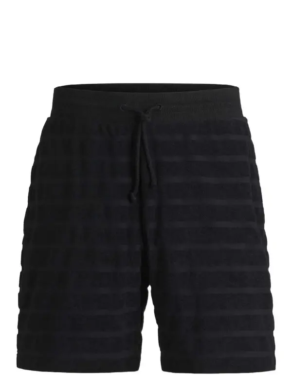 Hugo Boss Relaxed Fit Striped Towelling Shorts - No