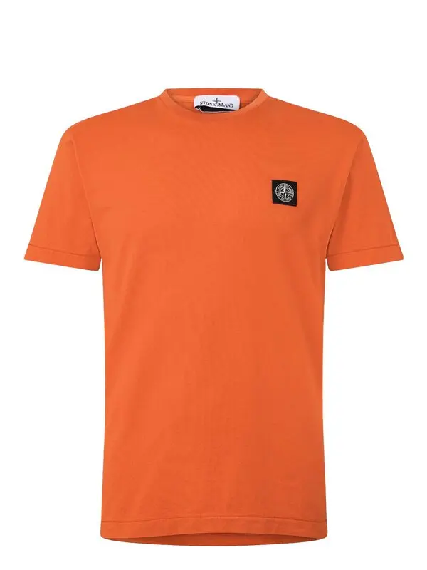 Stone Island Cotton Compass Logo Patch T-shirt - Red