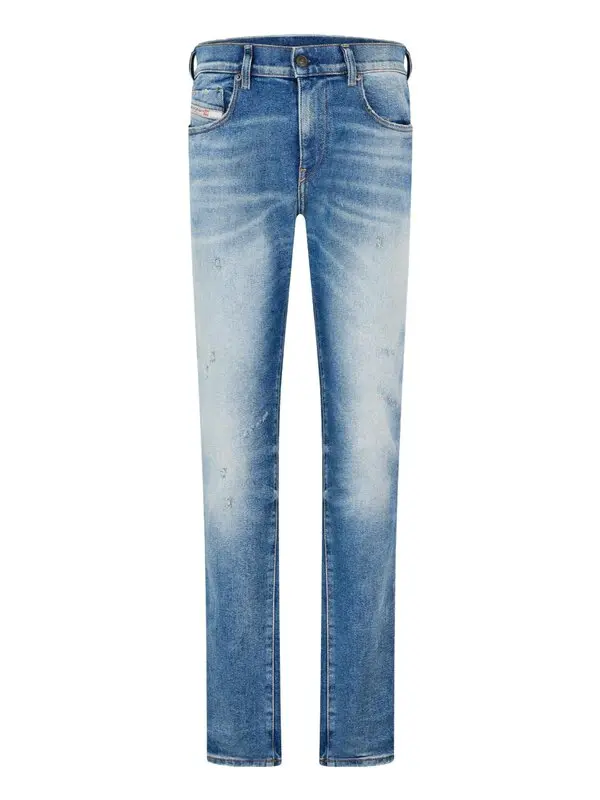 DIESEL® Loose Tapered Jeans With Distressed Finish - Blue