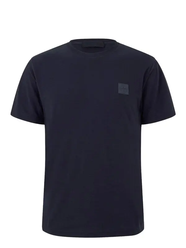 Stone Island Crew Neck Cotton T-shirt - Black