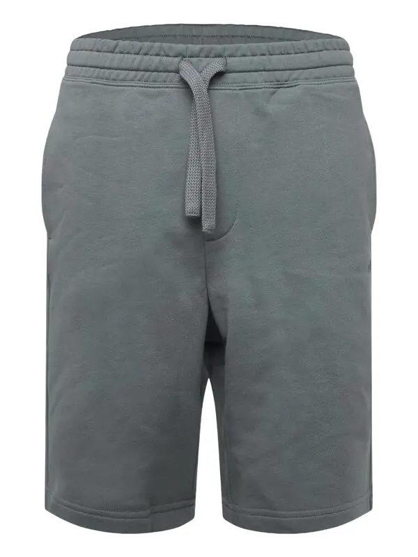 Hugo Boss Loose-fit Shorts With Logo Print - Gray
