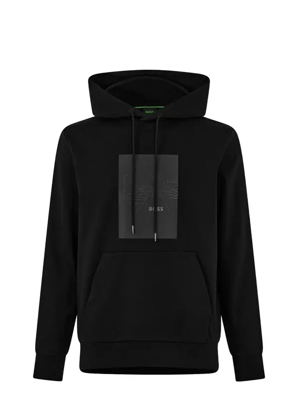 Hugo Boss Pullover Hooded Sweatshirt With Graphic Print - Black
