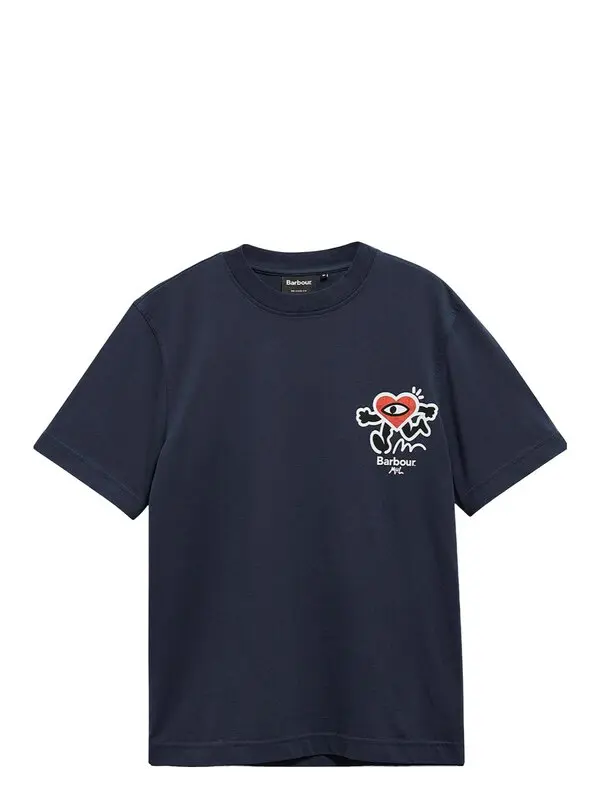 Barbour Printed T-shirt - Navy Blue