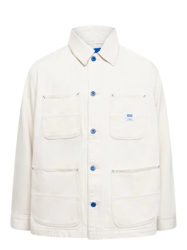 Hugo Boss Button-front Utility Overshirt - White