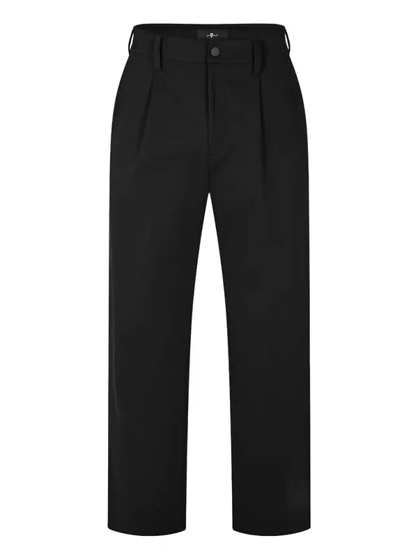 7 For All Mankind Tailored Straight-leg Trousers - Black