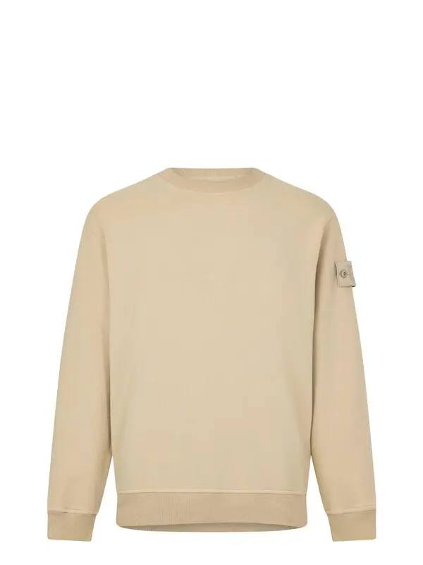 Stone Island Crew Neck Sweatshirt - Nude