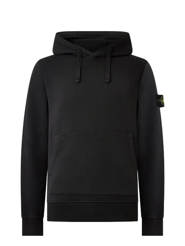 Stone Island Pullover Hooded Sweatshirt - Black
