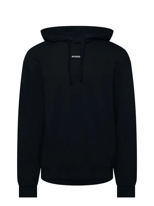 Hugo Boss Pullover Hooded Sweatshirt With Printed Logo - Black