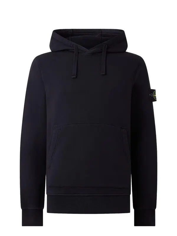 Stone Island Pullover Hooded Sweatshirt - Black