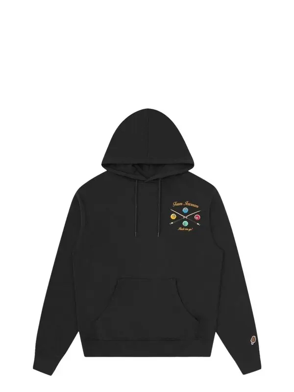 ICECREAM Long Sleeve Hooded Sweatshirt With Graphic Print - Black