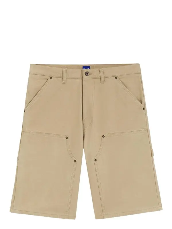 Hugo Boss Chino Shorts With Clean Front - Beige
