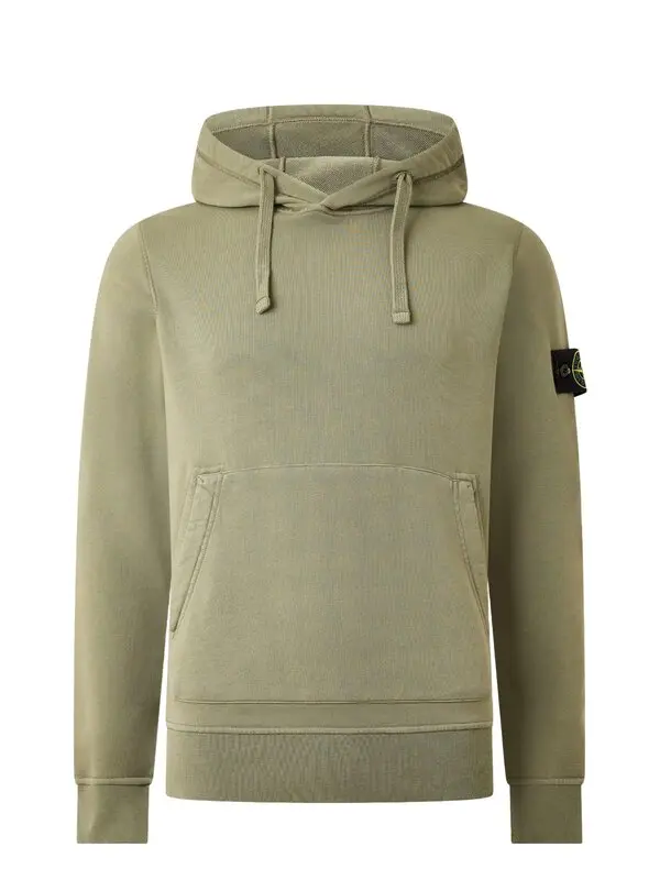 Stone Island Drawstring Hood Pullover Sweatshirt - Nude