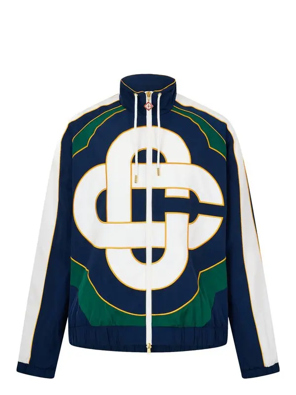 Casablanca Track Jacket With Color-block And Logo Detail - Blue