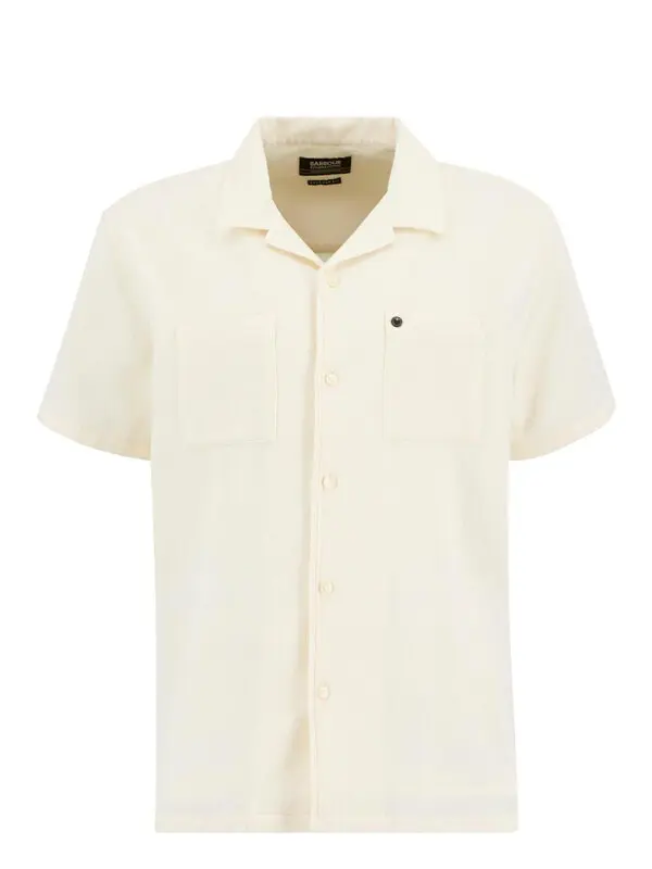 Barbour Short-sleeved Button-up Shirt - White