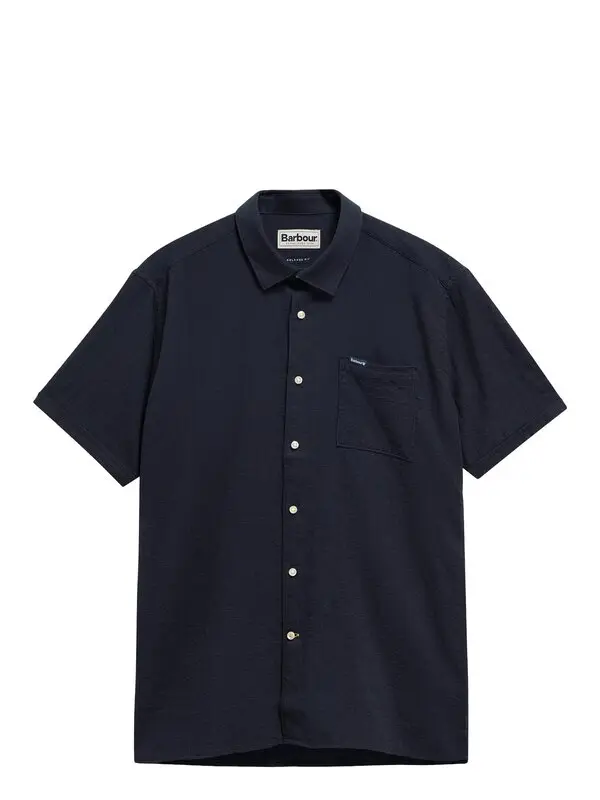 Barbour Short-sleeved Printed Shirt - Deep Navy Blue