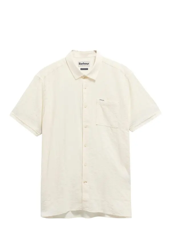 Barbour Short-sleeved Button-up Shirt - White