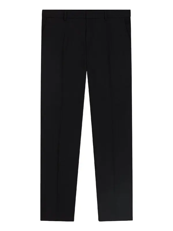 Hugo Boss Boss H-genius-mm-224 Slim-fit Trousers In Stretch Virgin Wool - Black