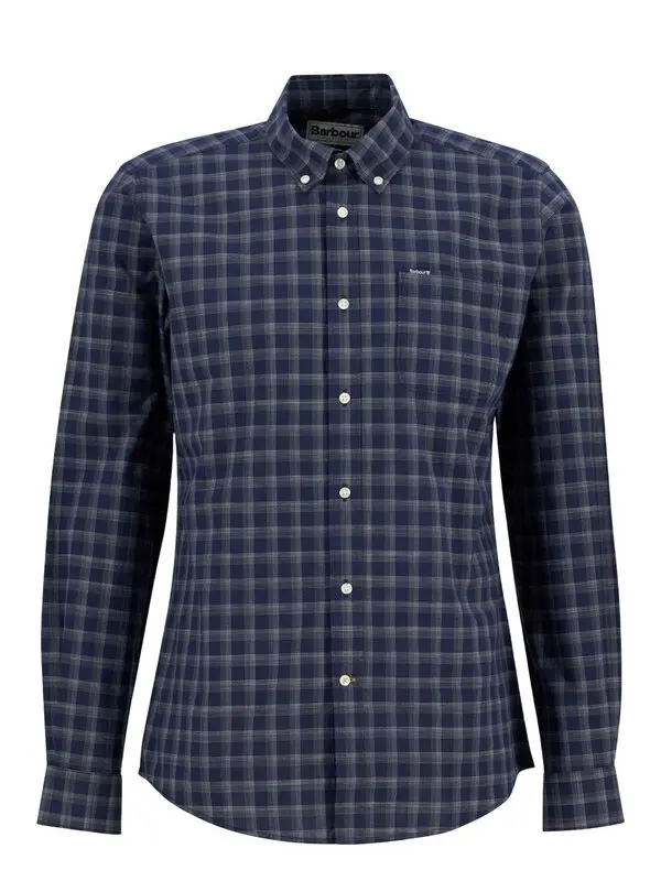 Barbour Long-sleeved Plaid Shirt - Black