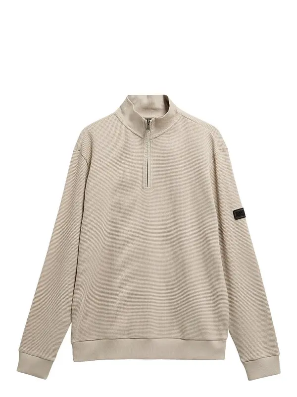 Barbour Quarter Zip Fleece - Nude