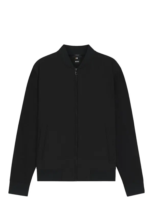 Hugo Boss Quilted Zip-up Bomber Jacket - Black
