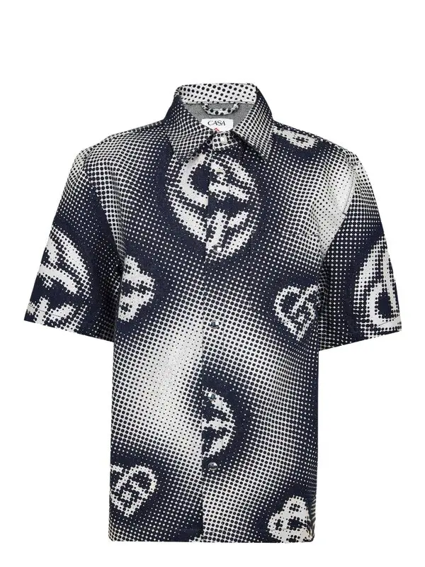 Casablanca Short-sleeved Button-up Shirt - Black