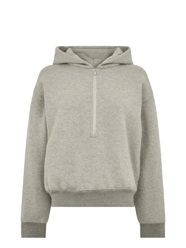 Fear Of God Half-zip Hooded Sweatshirt - Gray