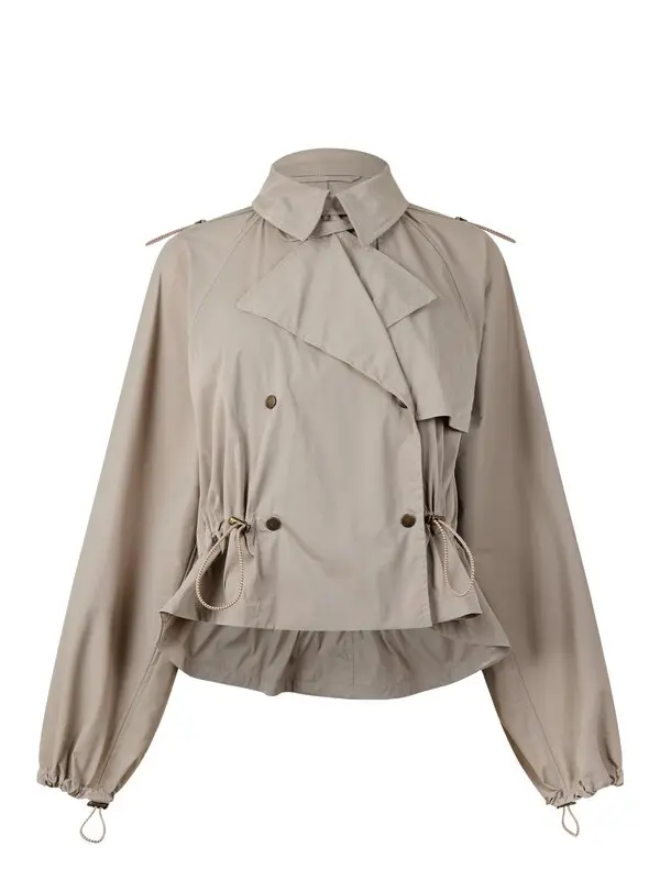 Burberry Cropped Trench Jacket - Nude