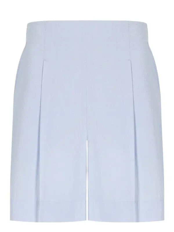 Max Mara Elastic Waist Shorts - Light Blue