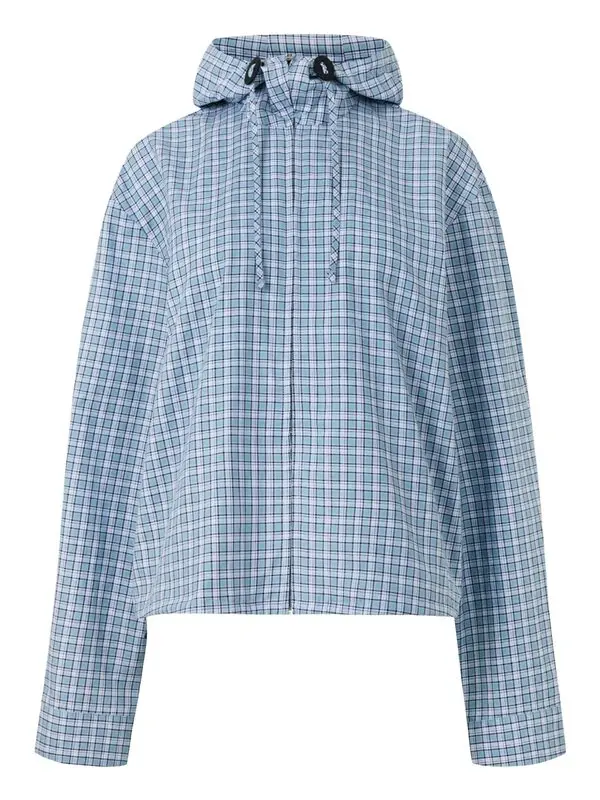 Acne Studios Lightweight Checked Windbreaker - Blue