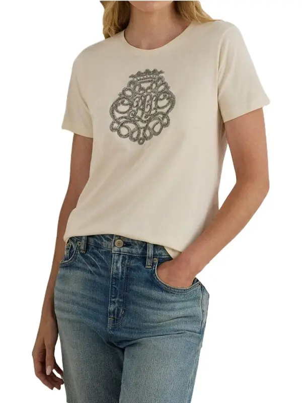 Ralph Lauren Short-sleeved Crewneck T-shirt - Nude
