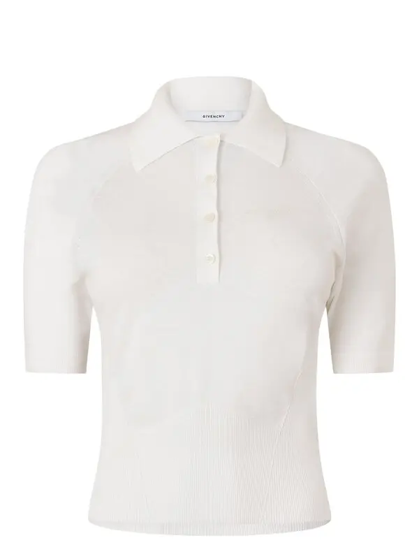Givenchy Knit Polo Top - White