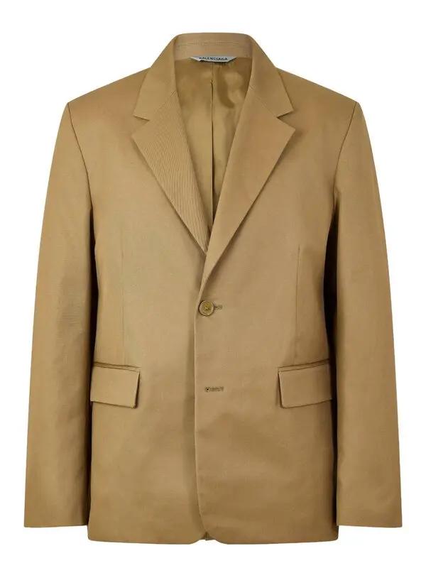 Balenciaga Notched Lapel Single-button Suit - Khaki