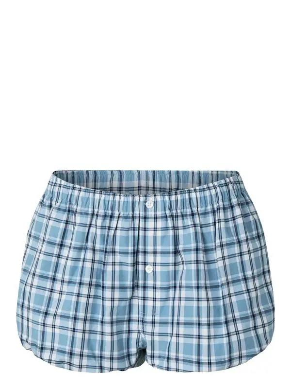 Acne Studios Plaid Tracksuit Shorts - Blue