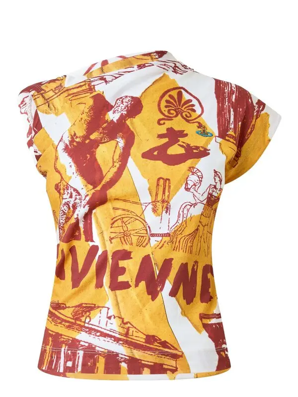 VIVIENNE WESTWOOD Sleeveless Polo Top With Vintage Print - No