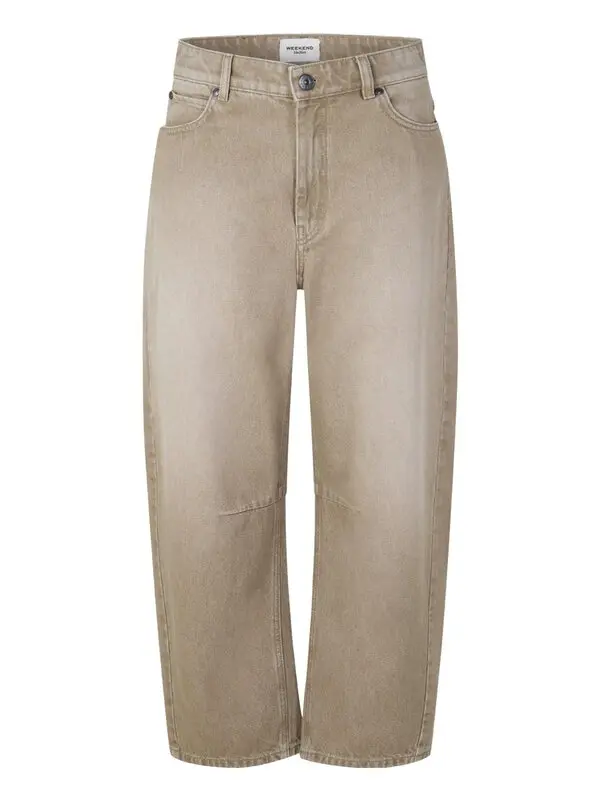 Max Mara Arcadia Straight Leg Jeans - Nude