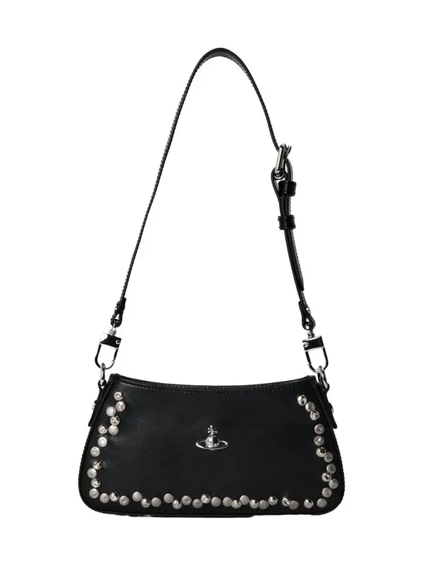 VIVIENNE WESTWOOD Studded Underarm Shoulder Bag - Black